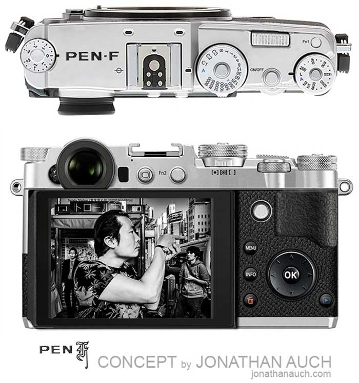 How the Olympus PEN-F design should have been made – 43 Rumors