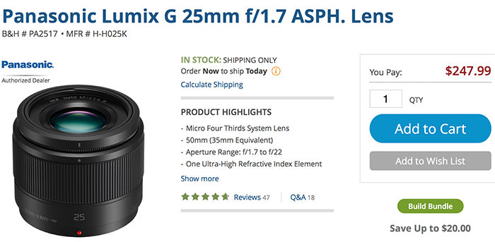 Panasonic 25mm f/1.7 review by IR: “Sharpness is exceptional” – 43 Rumors