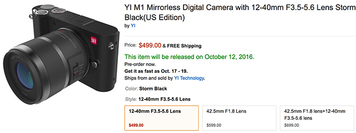 The new M1 Micro Four Thrids camera can now be preordered at Amazon US ...