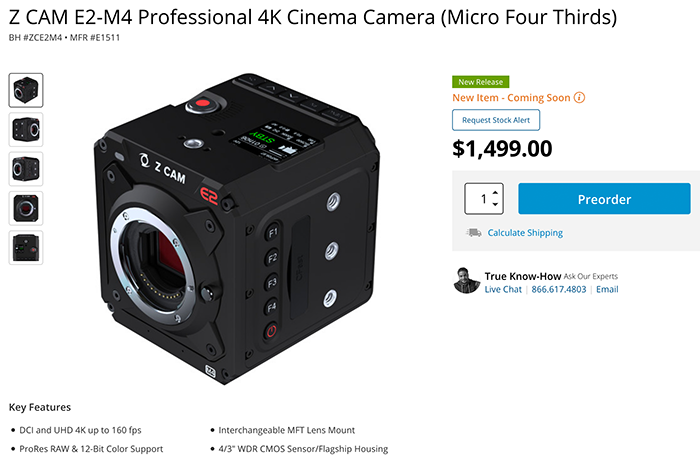 Just announced: New Z CAM E2-M4 Professional 4K Micro Four Thirds Cinema Camera – 43 Rumors